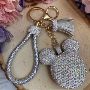 Accessories | Crystal Mickey Mouse Keychain With Tassel Cord | Poshmark